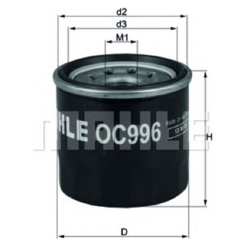 Oljefilter Mahle Original OC 996